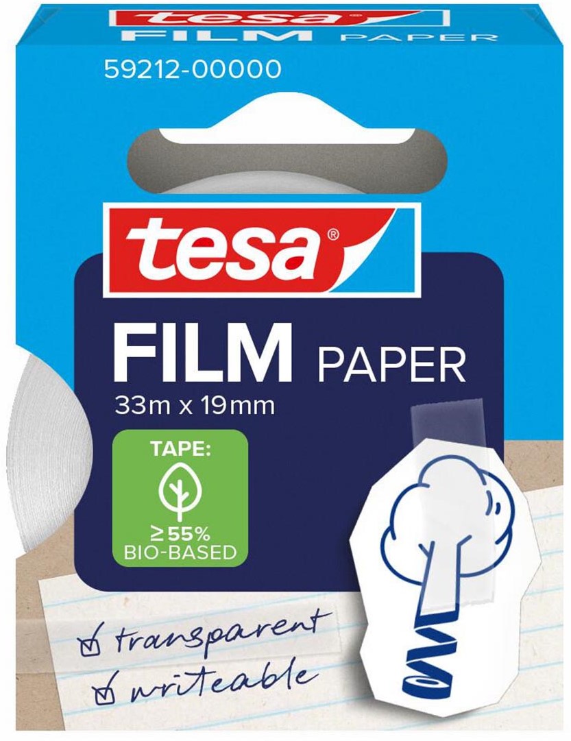 Tesafilm papier tape, ft 19 mm x 33 m, transparant Your Inkstation